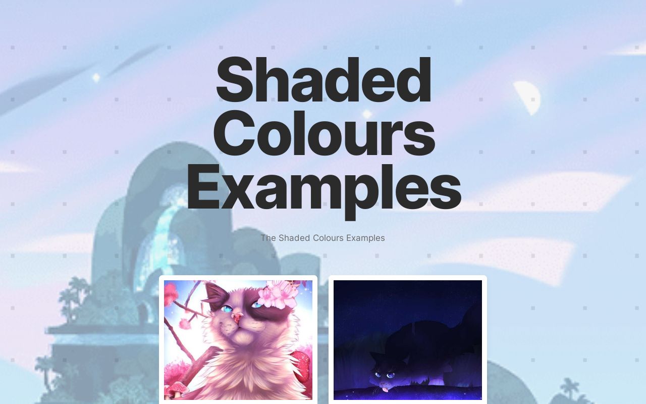 Shaded examples
